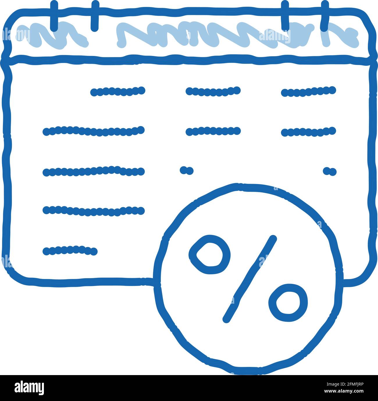 Salary Calendar Schedule doodle icon hand drawn illustration Stock ...