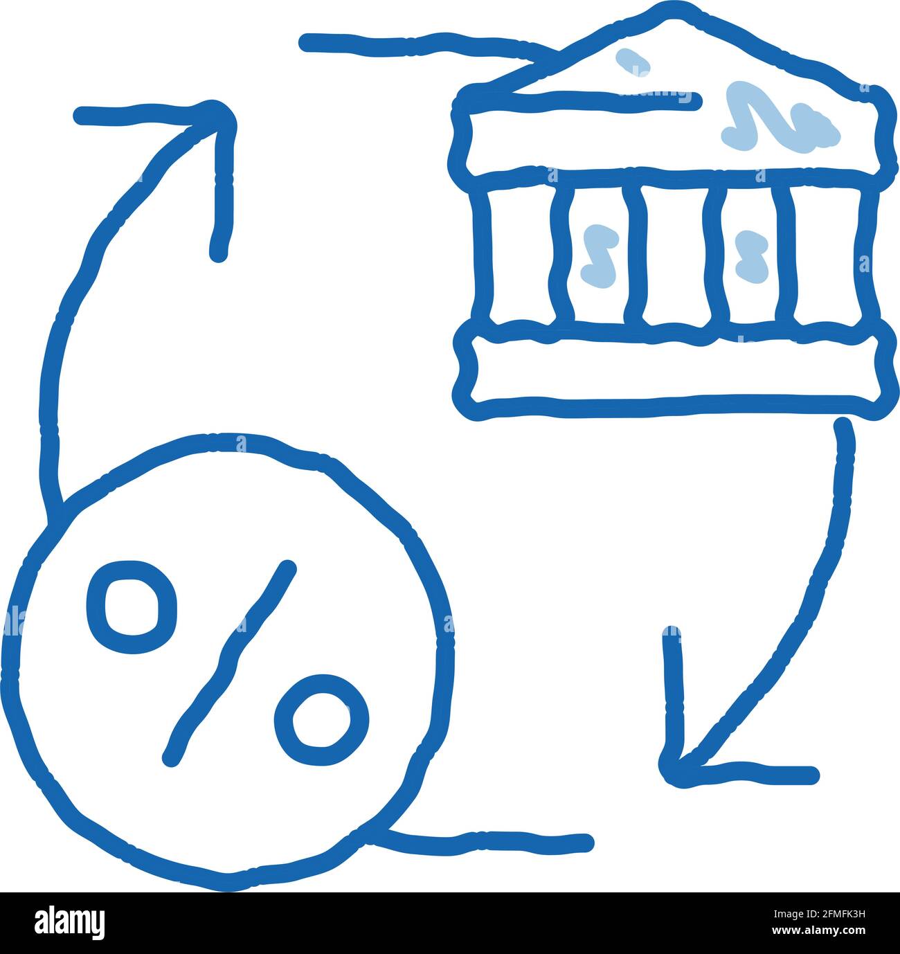 Credit Building Exhange doodle icon hand drawn illustration Stock ...