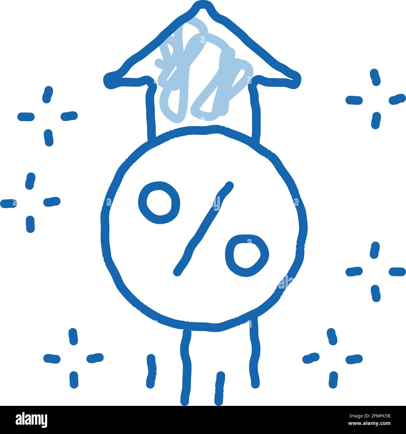 Interest Increase Rise Up doodle icon hand drawn illustration Stock ...