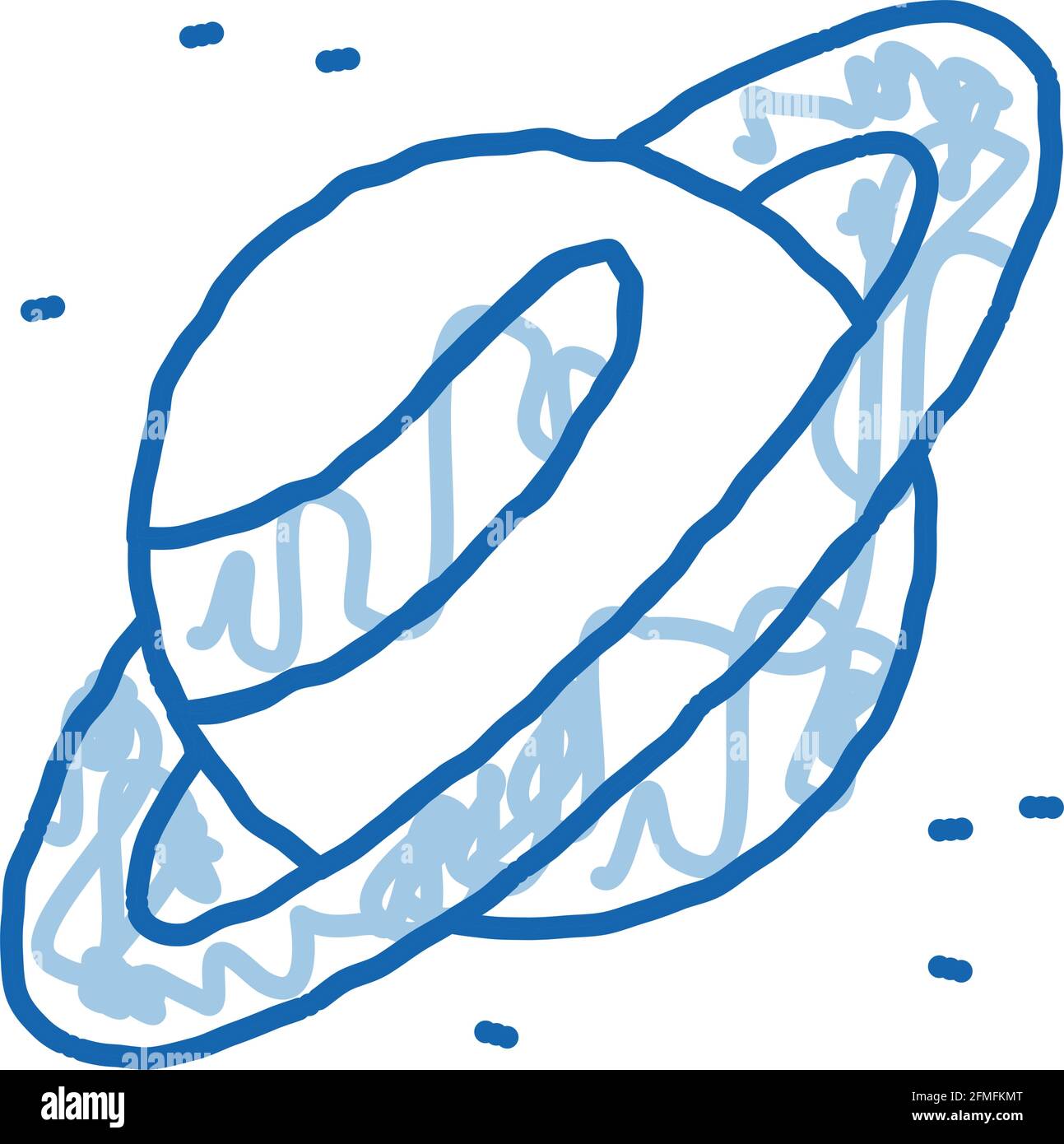Saturn Planet Ring doodle icon hand drawn illustration Stock Vector ...