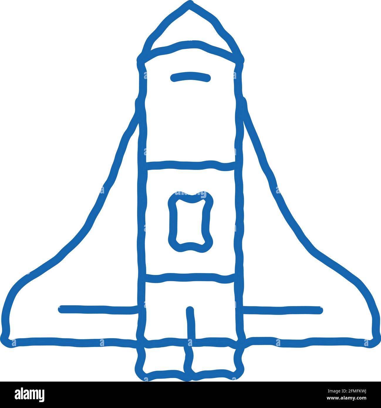 Space Shuttle Spaceship doodle icon hand drawn illustration Stock ...