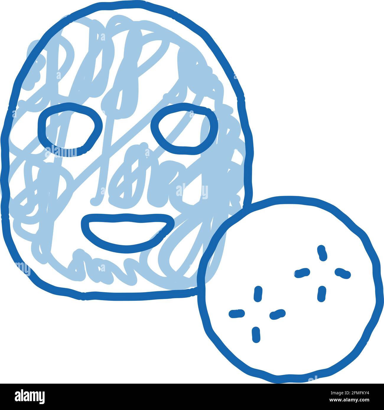 Shine Clean Face Mask doodle icon hand drawn illustration Stock Vector ...