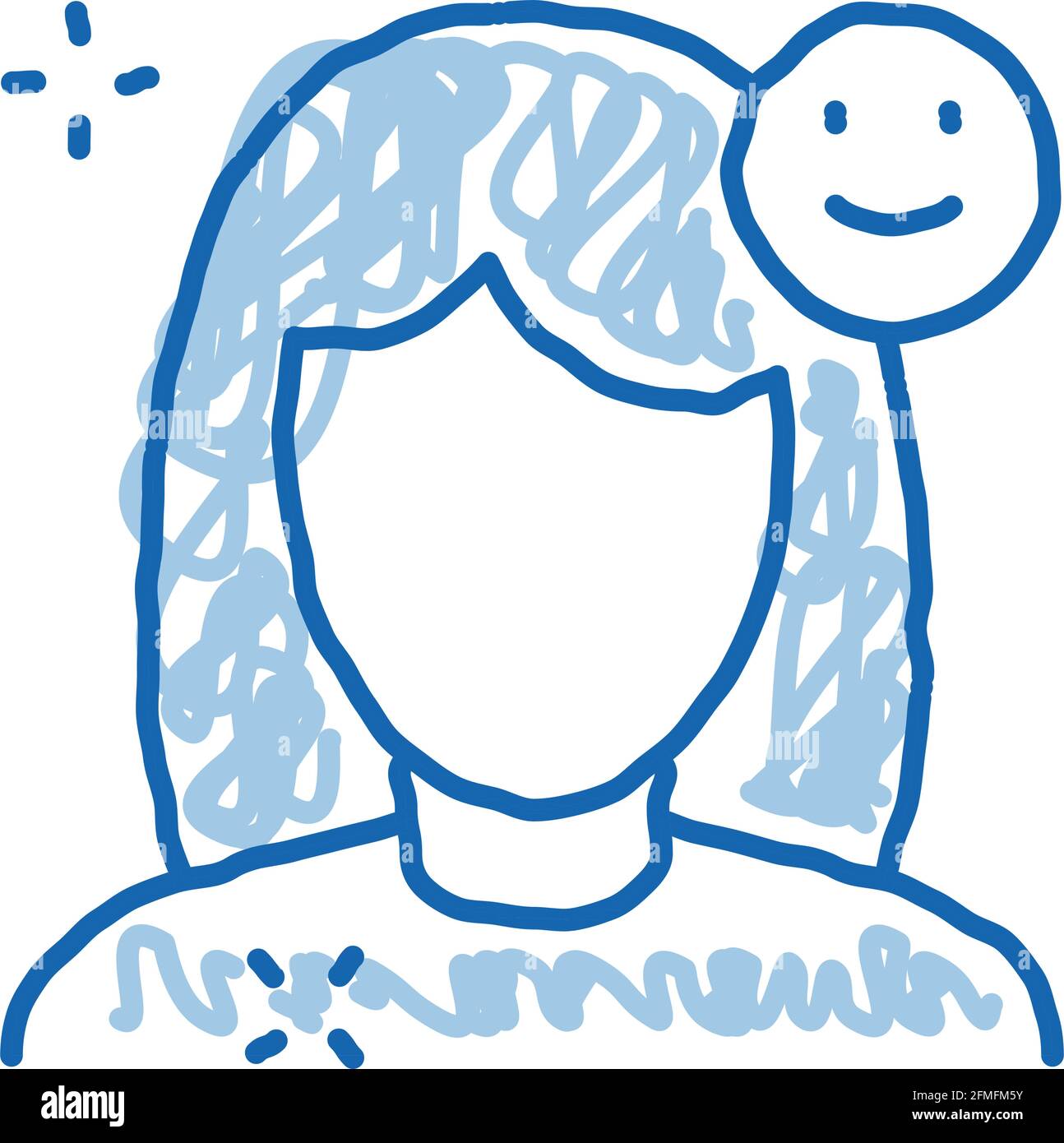 Girl Shine Clean Face doodle icon hand drawn illustration Stock Vector ...