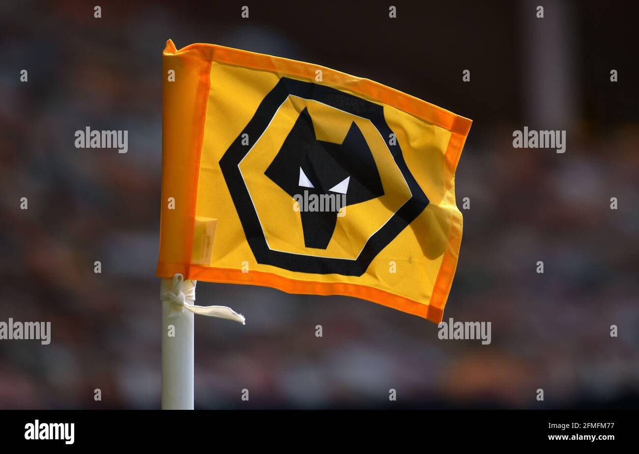 A Wolverhampton Wanderers branded corner flag during the Premier League ...