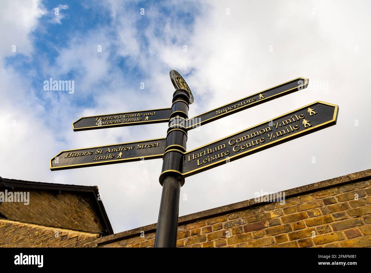 Hertford road sign hi-res stock photography and images - Alamy