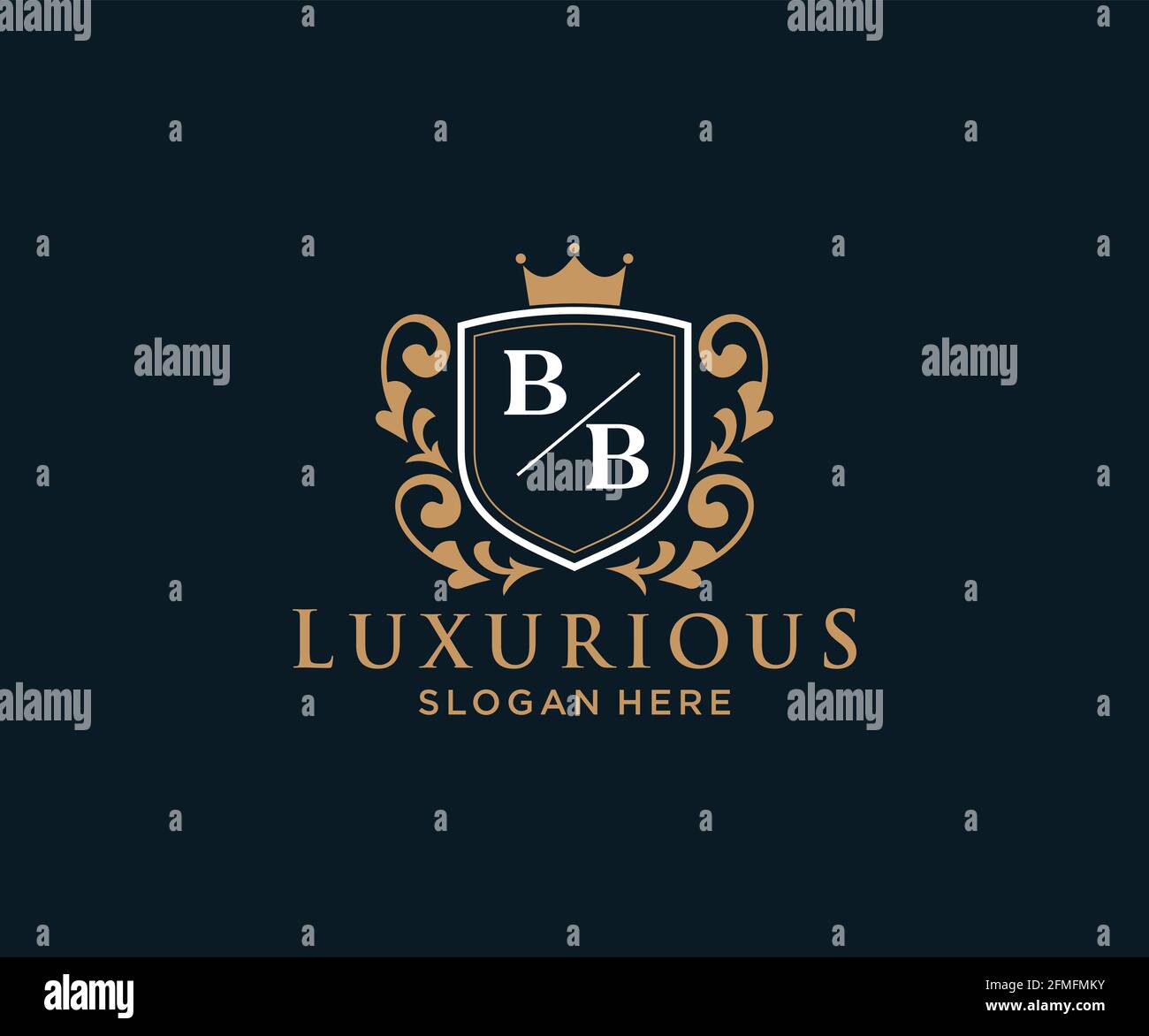 BB Letter Royal Luxury Logo template in vector art for Restaurant ...