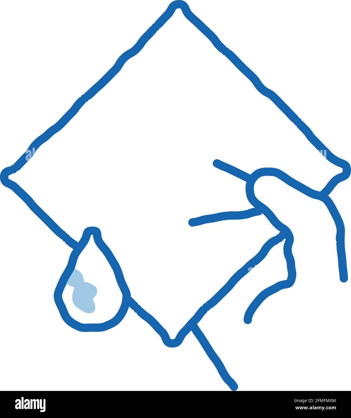 Hand Holding Napkin doodle icon hand drawn illustration Stock Vector ...
