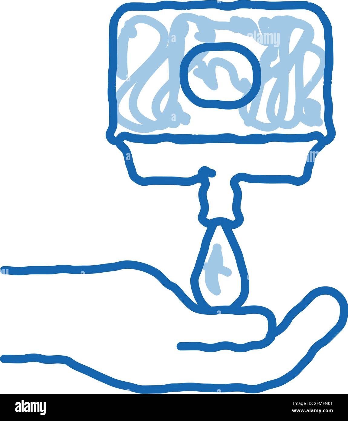 Hands And Liquid Soap doodle icon hand drawn illustration Stock Vector ...