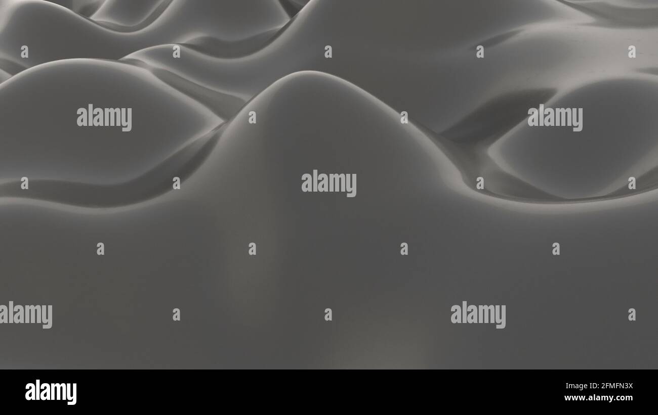 Grey waves Concept art curve smooth motion graphic 3d render Stock ...