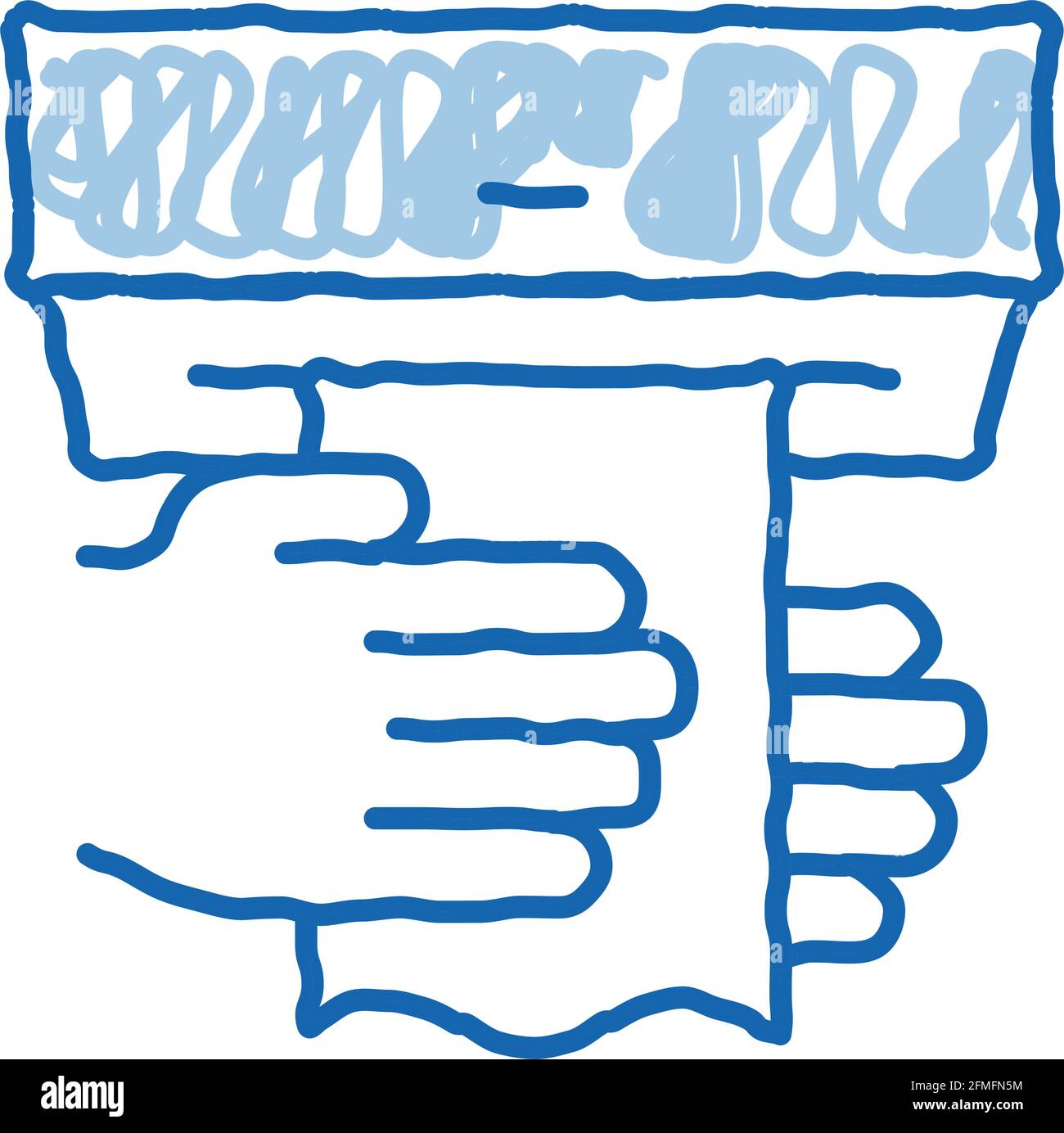 Hands Wipe Paper Napkin doodle icon hand drawn illustration Stock ...