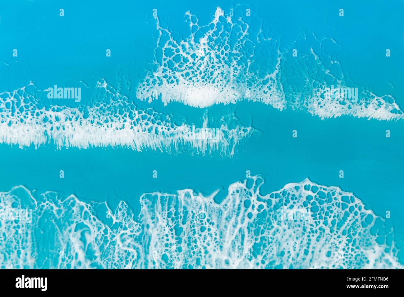 Resin art with blue waves. Sea background made of epoxy art Stock Photo ...