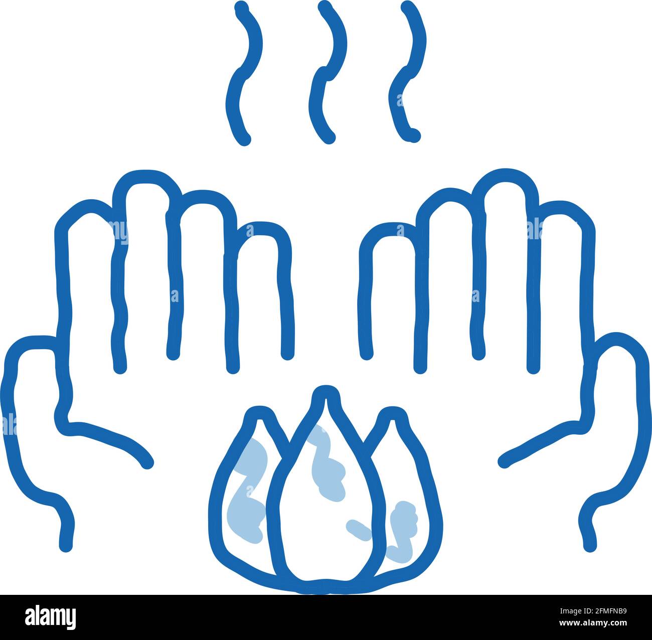 Hands Fragrant Flower doodle icon hand drawn illustration Stock Vector ...