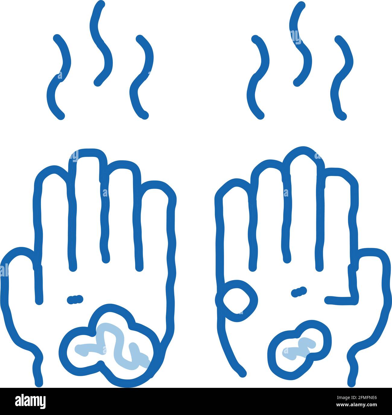 Dirty And Smelly Hands doodle icon hand drawn illustration Stock Vector ...