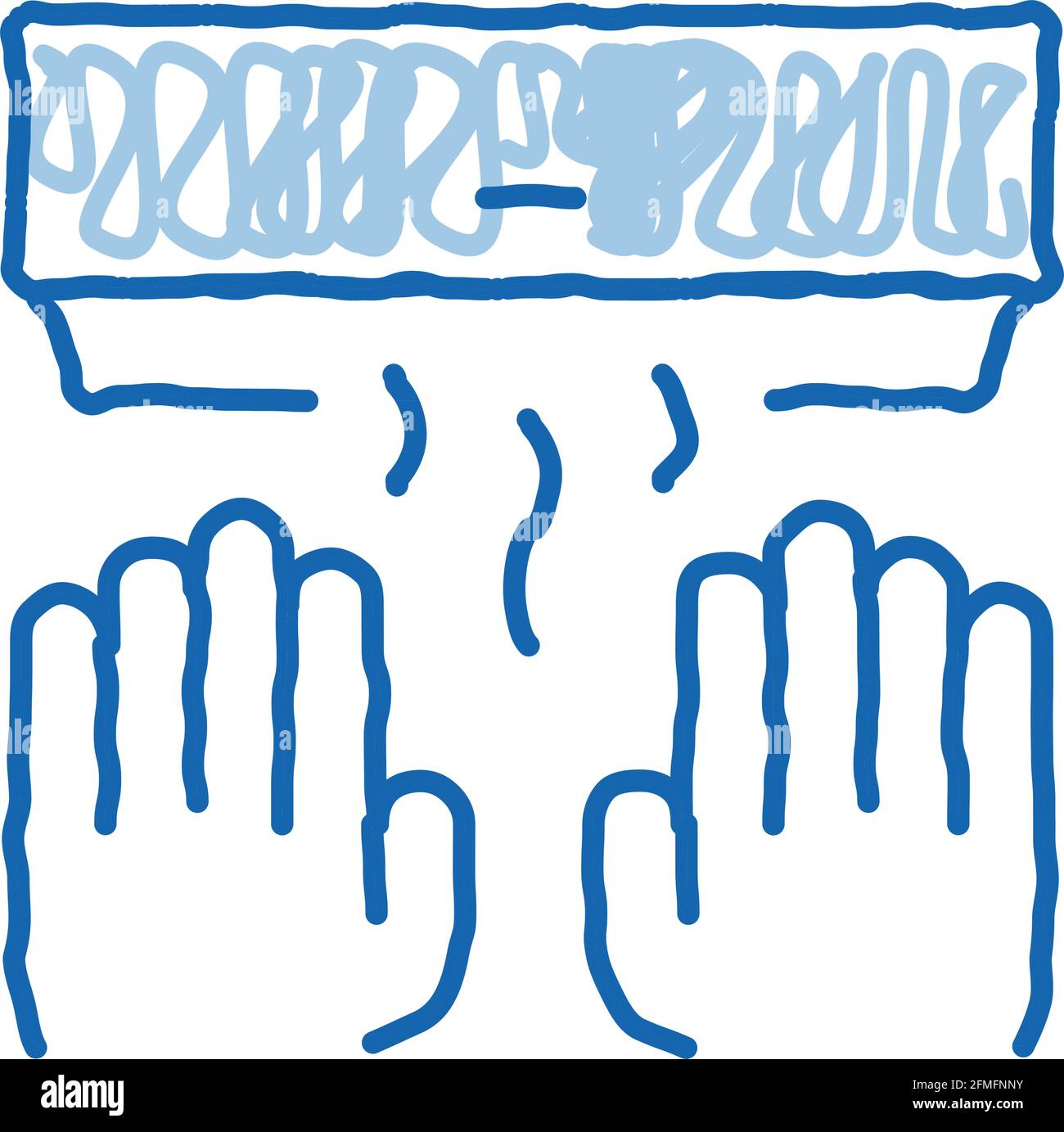 Hand Drying Air Wipe doodle icon hand drawn illustration Stock Vector ...