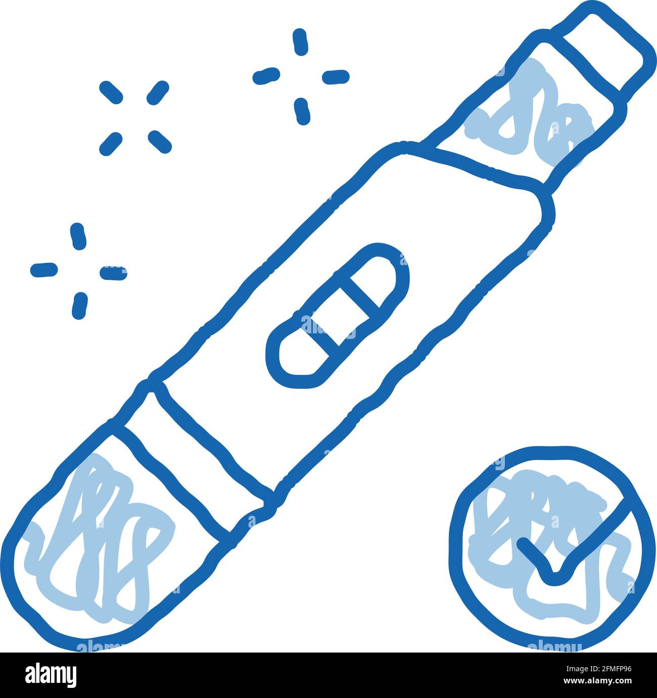 Positive Pregnancy Test doodle icon hand drawn illustration Stock ...