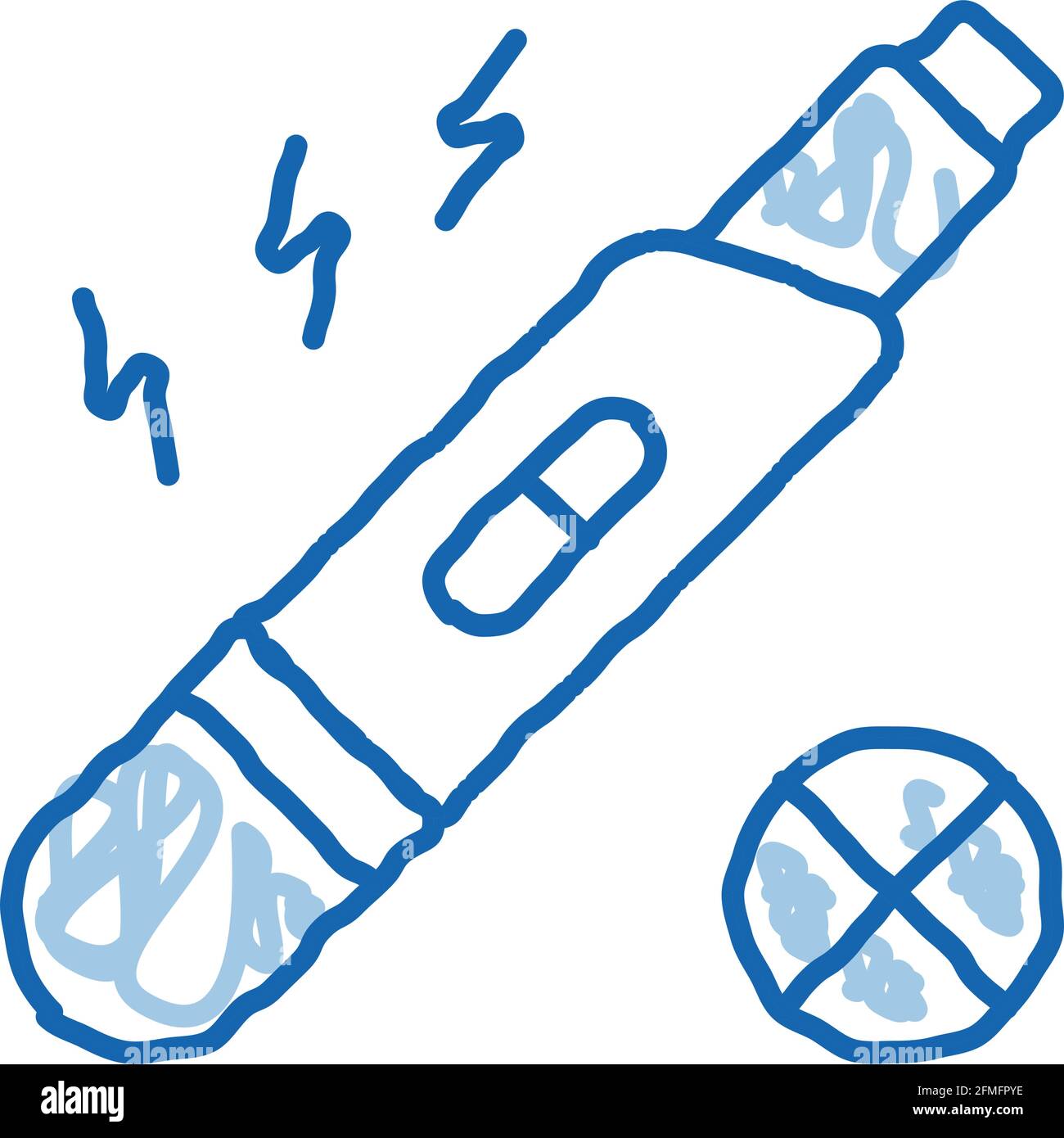 Negative Pregnancy Test doodle icon hand drawn illustration Stock ...