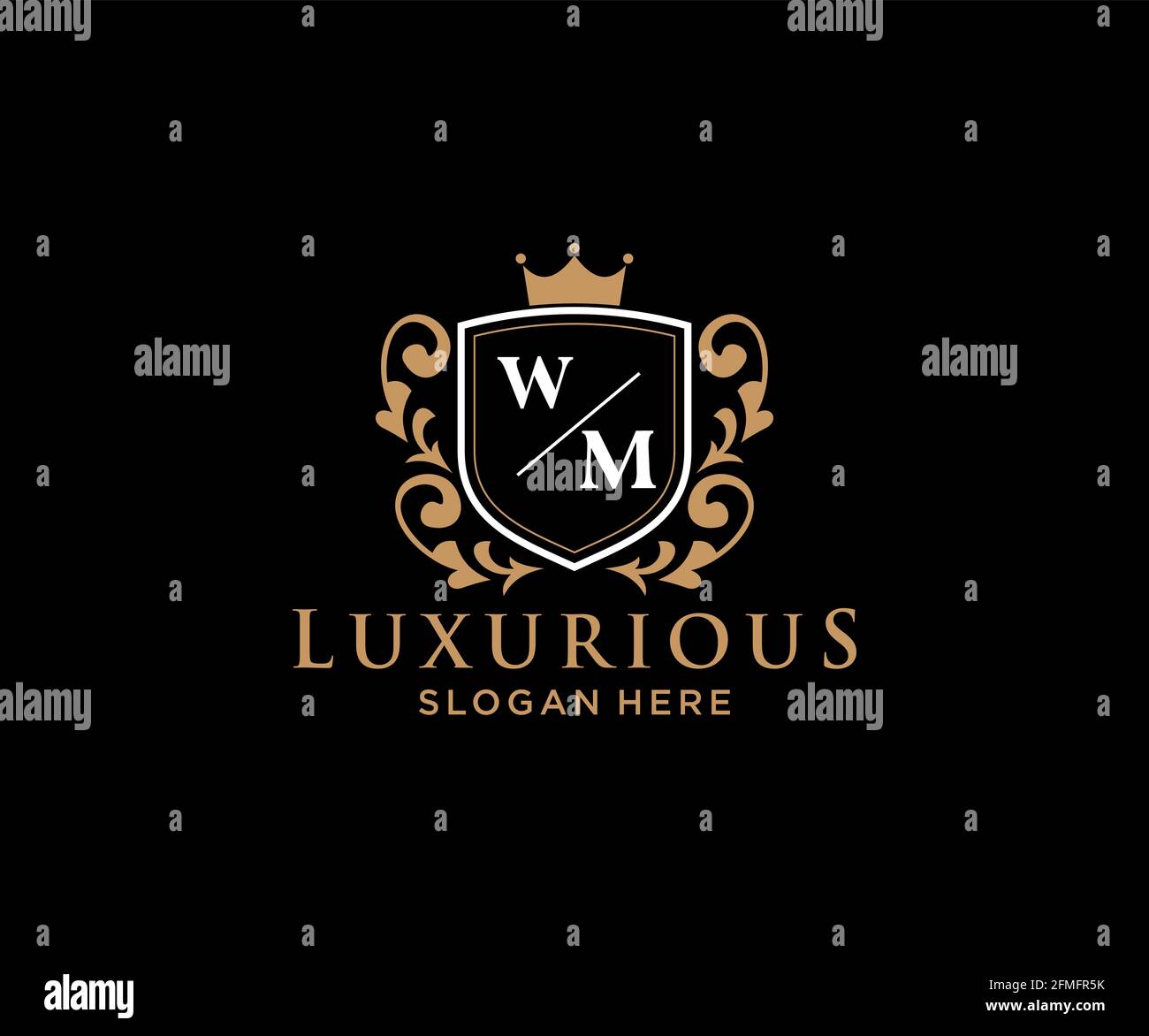 Letter wm vector vectors hi-res stock photography and images - Alamy