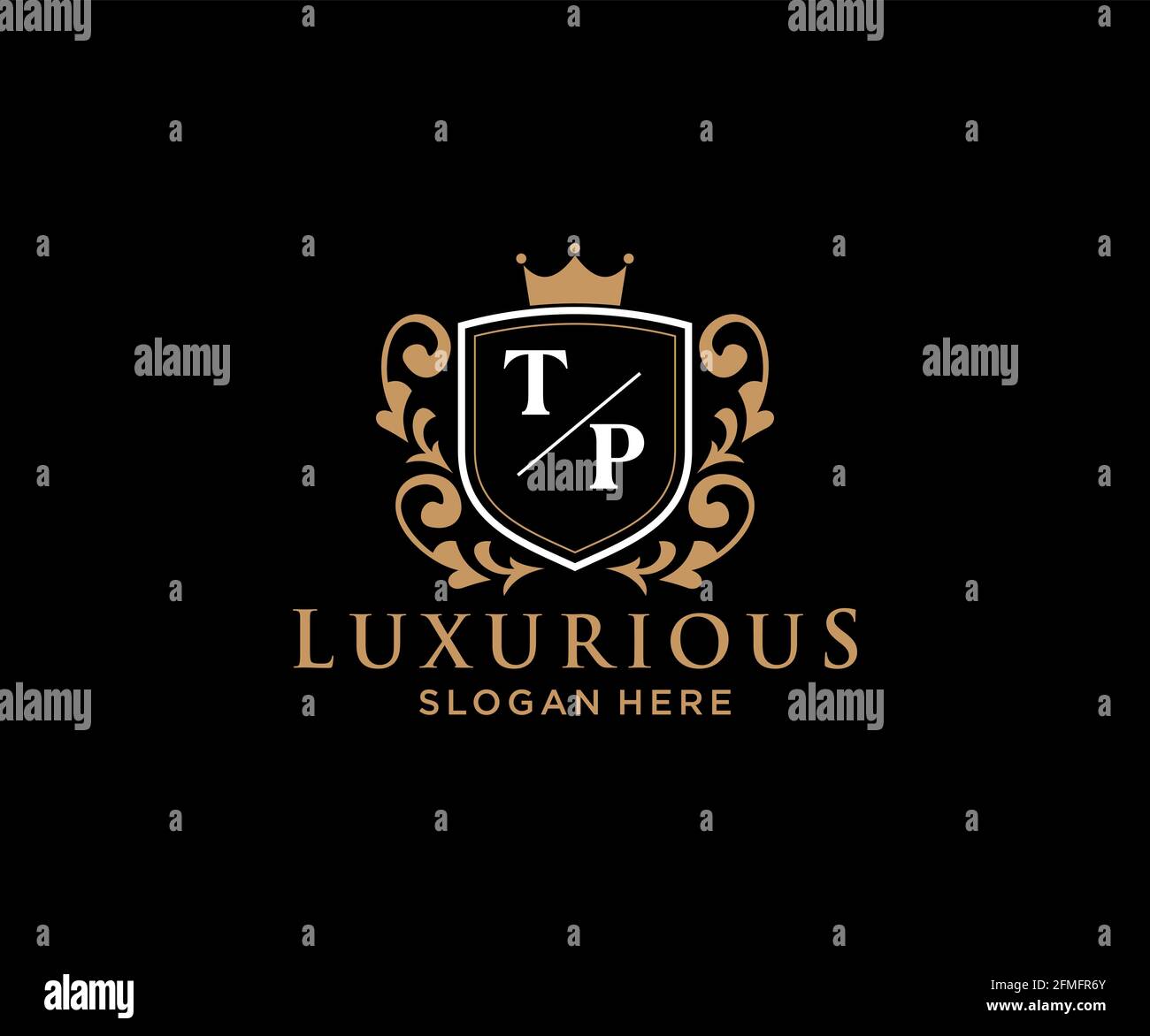 TP Letter Royal Luxury Logo template in vector art for Restaurant ...