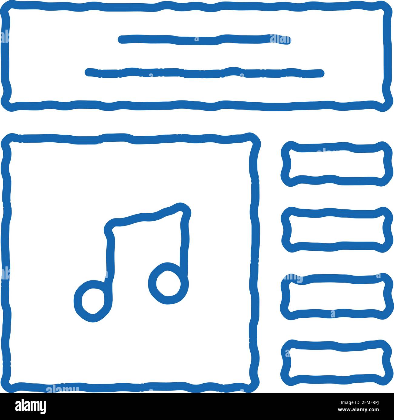 Internet Music Play List doodle icon hand drawn illustration Stock ...
