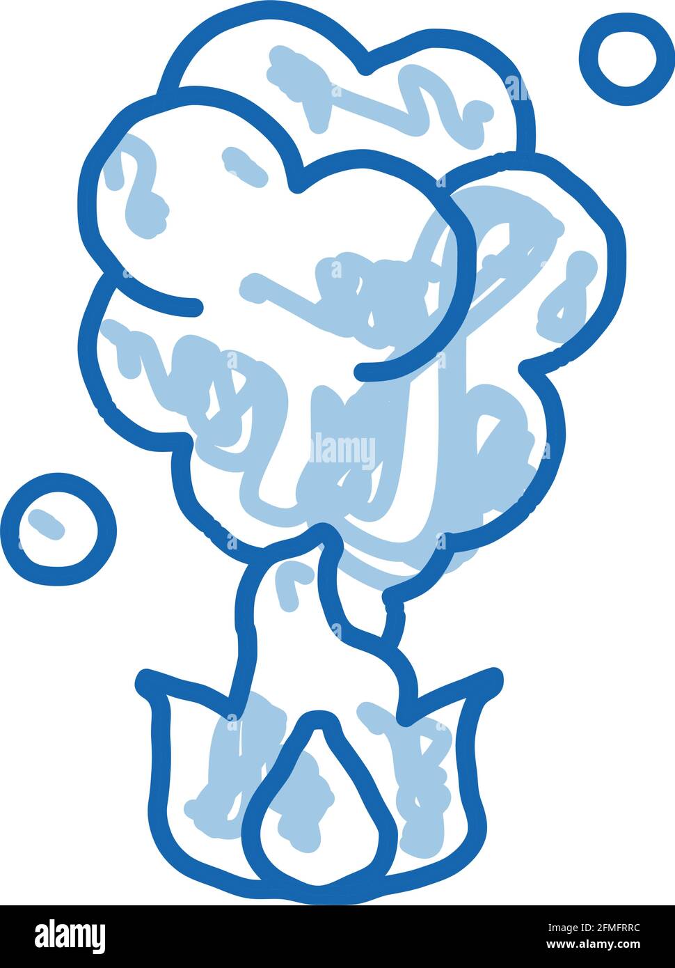 Conflagration Burn Flame doodle icon hand drawn illustration Stock ...