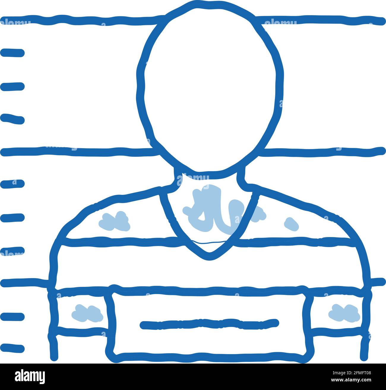 Criminal Bandit Photo doodle icon hand drawn illustration Stock Vector ...