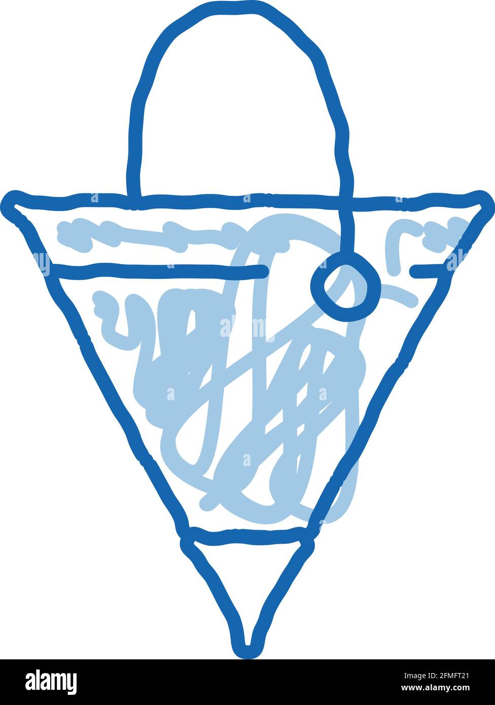 Fire Triangle Bucket doodle icon hand drawn illustration Stock Vector ...