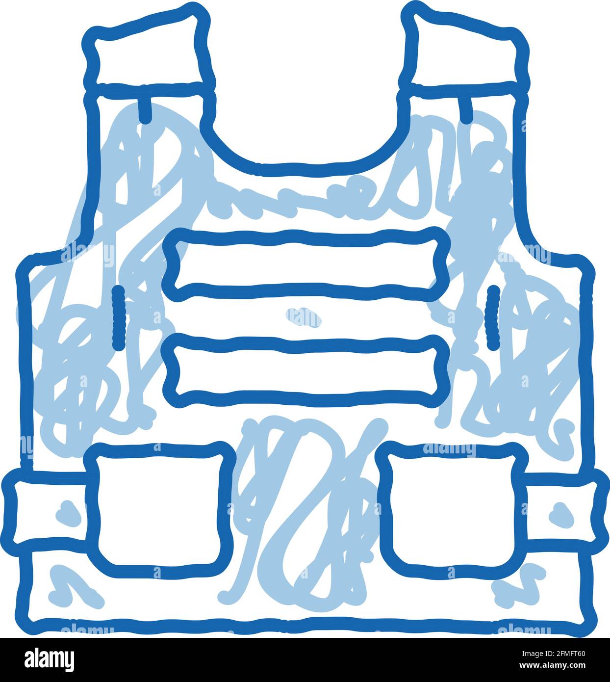 Police Body Safe Armor doodle icon hand drawn illustration Stock Vector ...