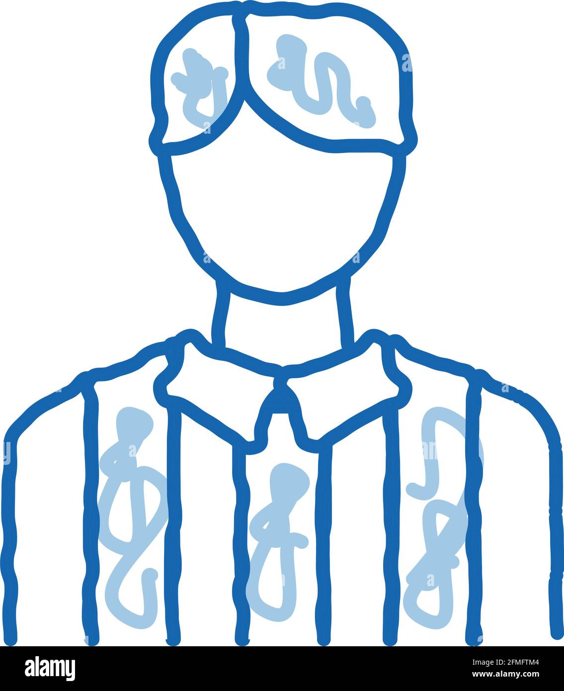 Football Arbitrator doodle icon hand drawn illustration Stock Vector ...