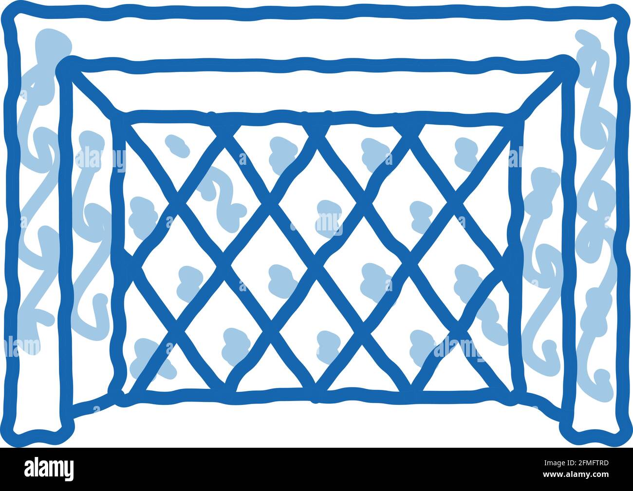 Football Goal Gate doodle icon hand drawn illustration Stock Vector ...