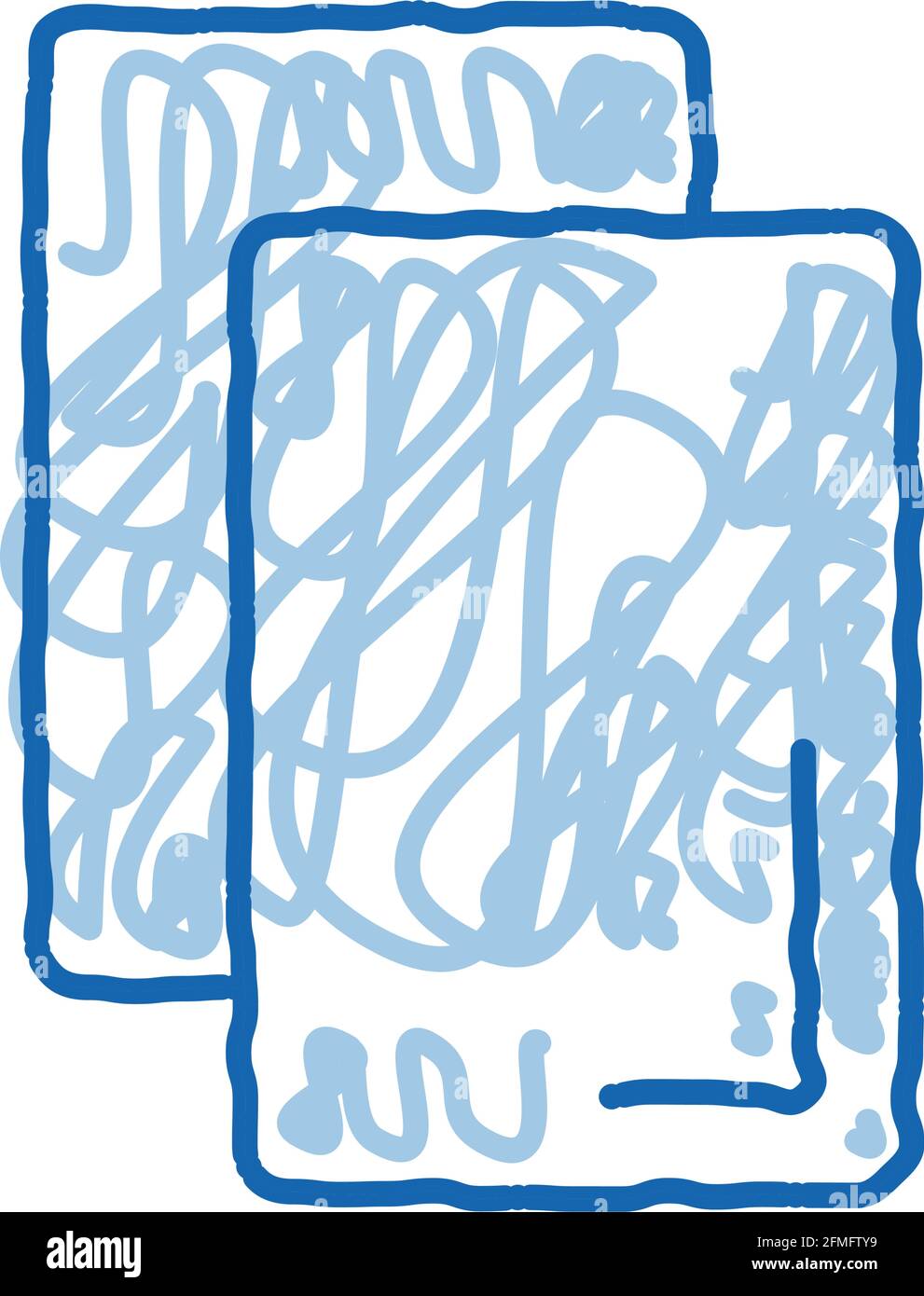 Cards Notice Or Remove doodle icon hand drawn illustration Stock Vector ...