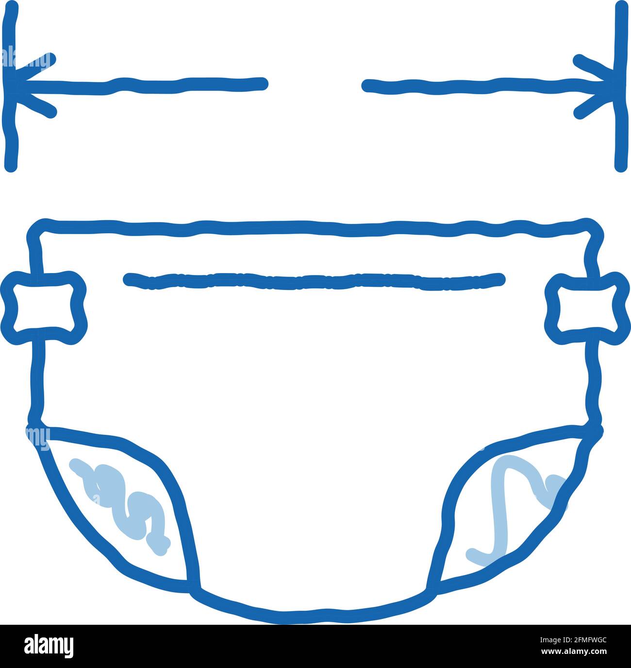 Diaper Size doodle icon hand drawn illustration Stock Vector Image ...