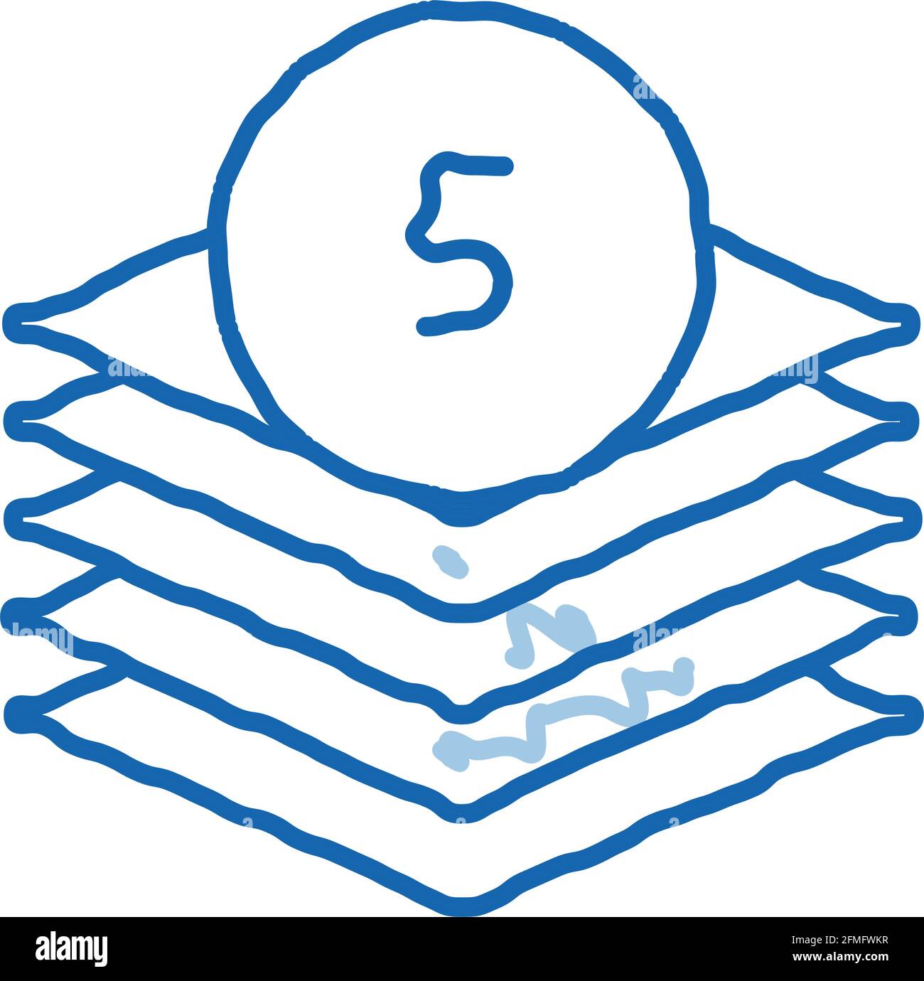 Five Layers doodle icon hand drawn illustration Stock Vector Image ...
