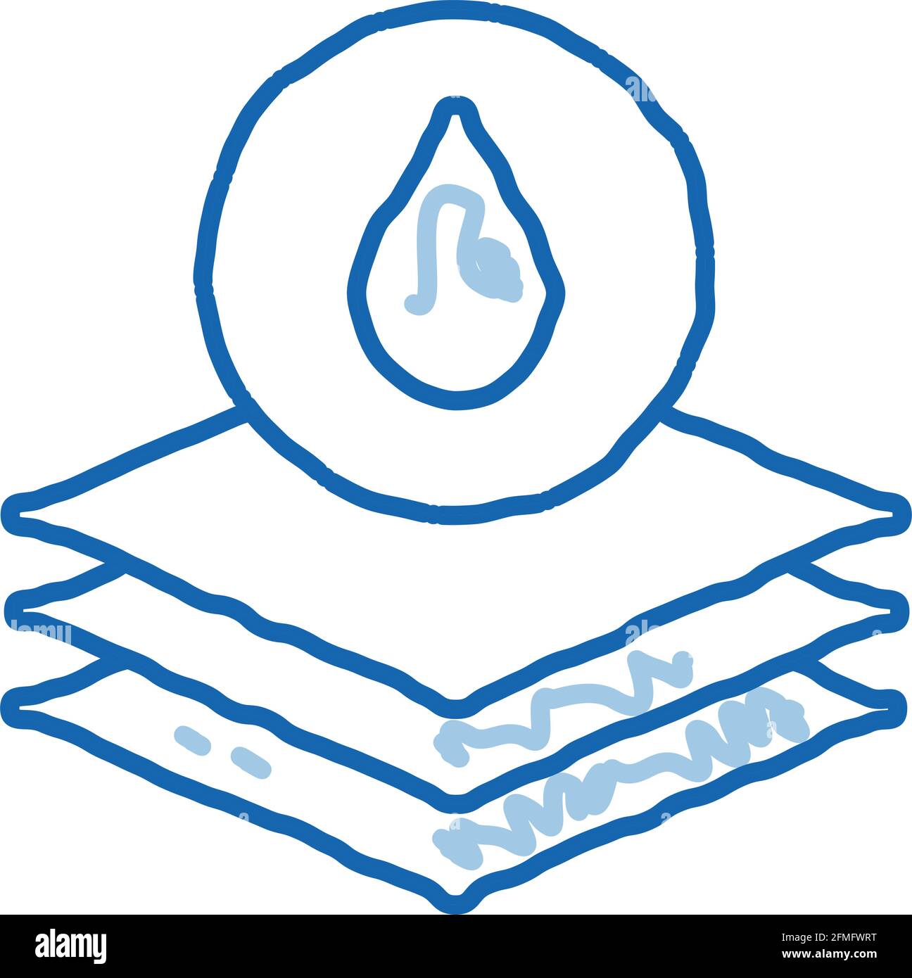 Absorbent Layers doodle icon hand drawn illustration Stock Vector Image ...