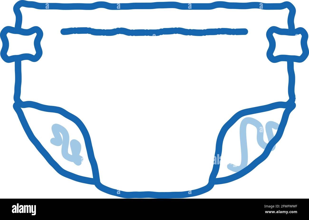 Diaper For Child doodle icon hand drawn illustration Stock Vector Image ...