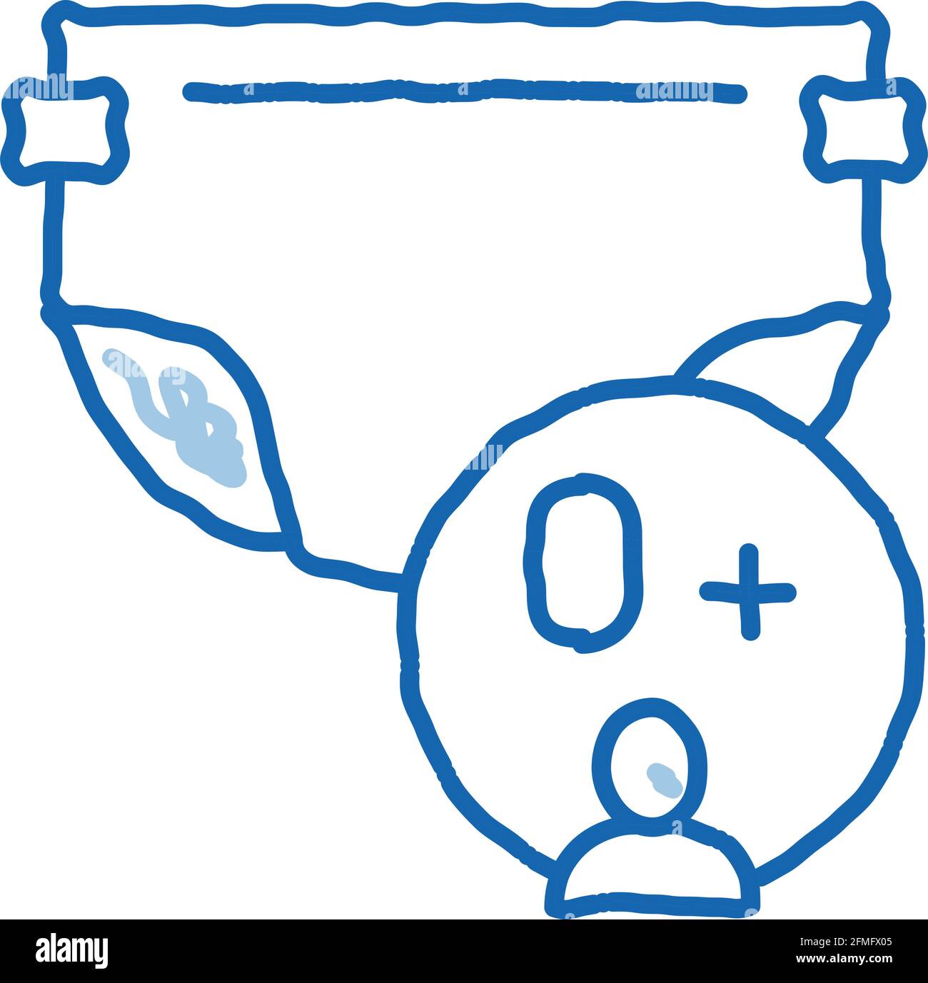 Diaper Newborn doodle icon hand drawn illustration Stock Vector Image ...