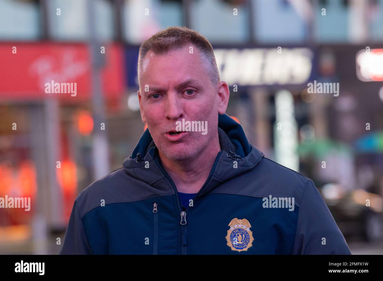New York City Police Commissioner Dermot F. Shea speaks at a press ...