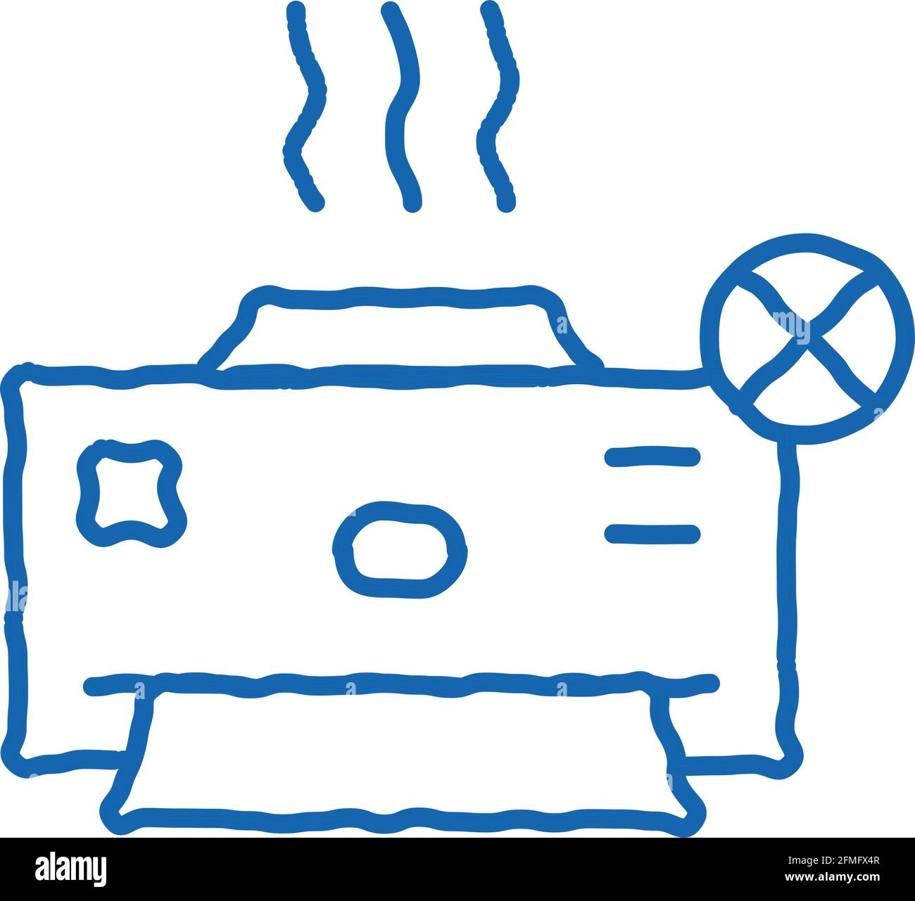 Broken Printer doodle icon hand drawn illustration Stock Vector Image ...