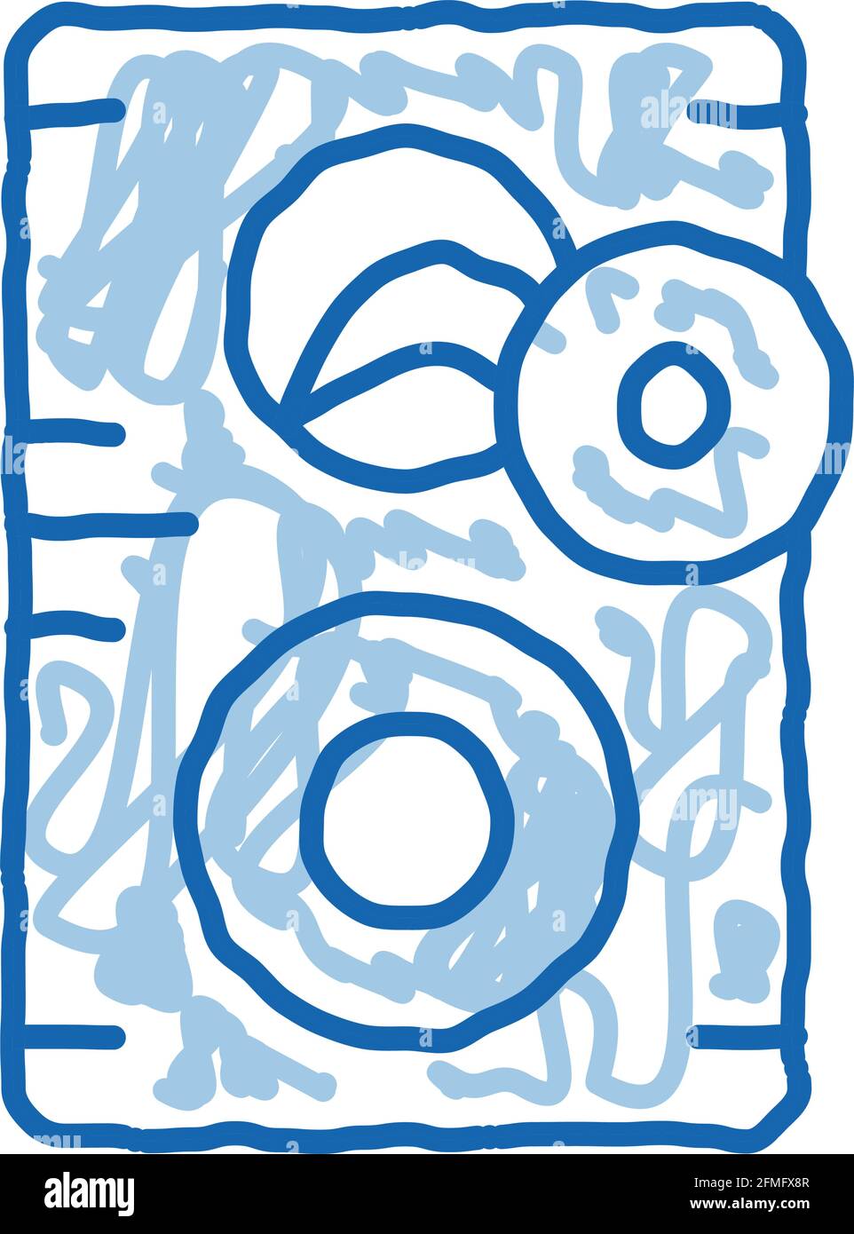 Broken Dynamic doodle icon hand drawn illustration Stock Vector Image ...