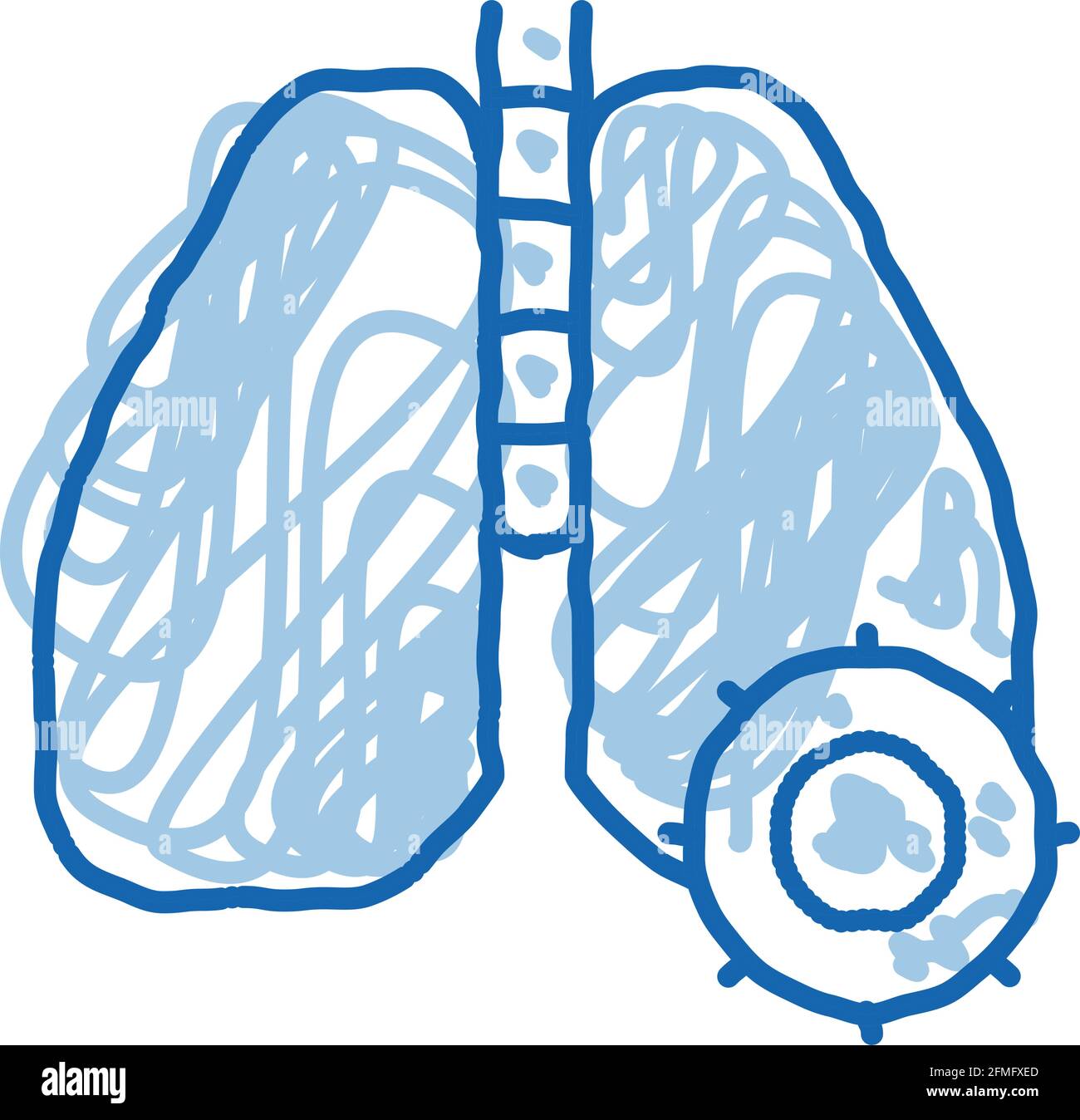 Lungs Infection doodle icon hand drawn illustration Stock Vector Image ...