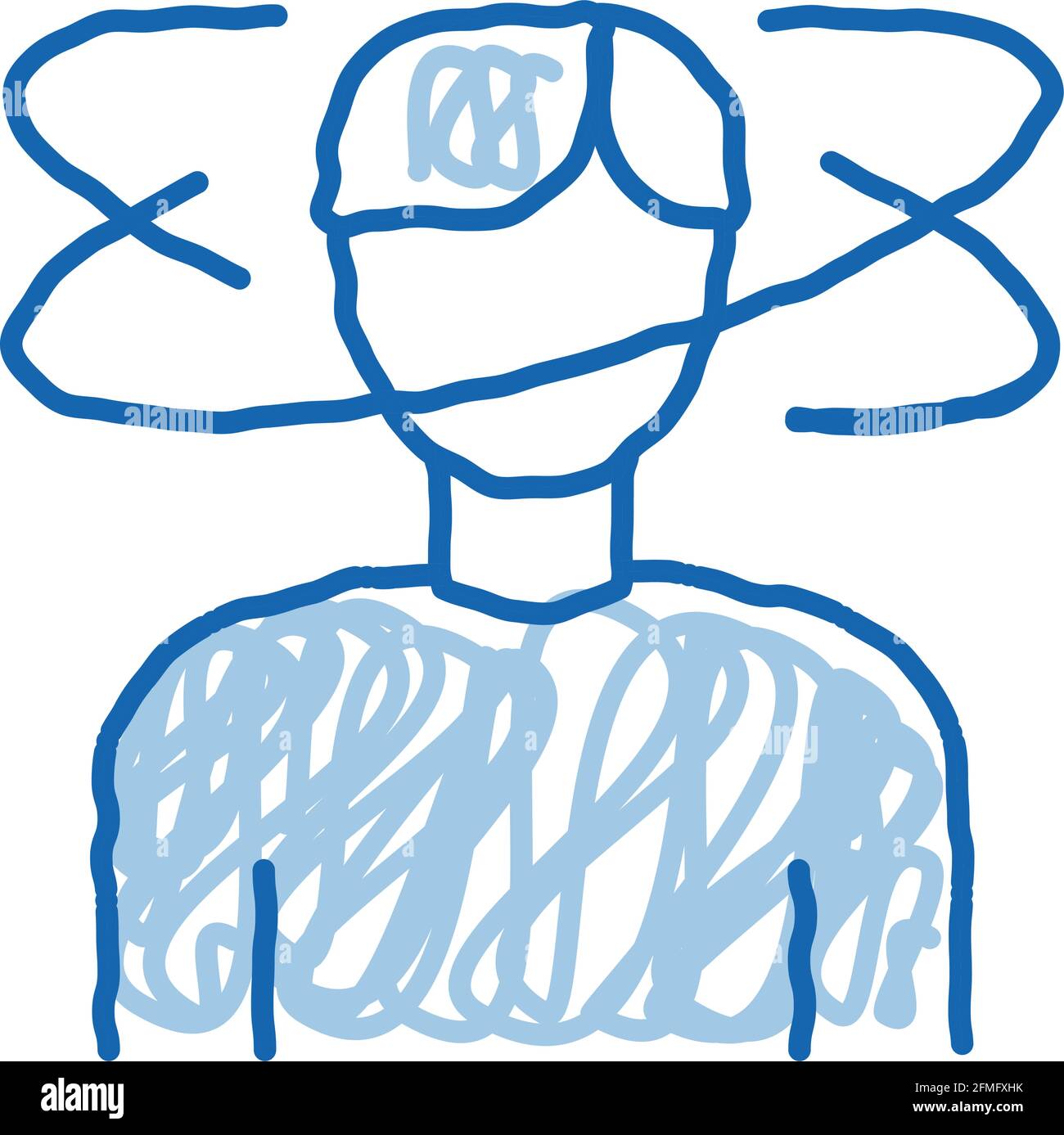 Man Dizziness doodle icon hand drawn illustration Stock Vector Image ...