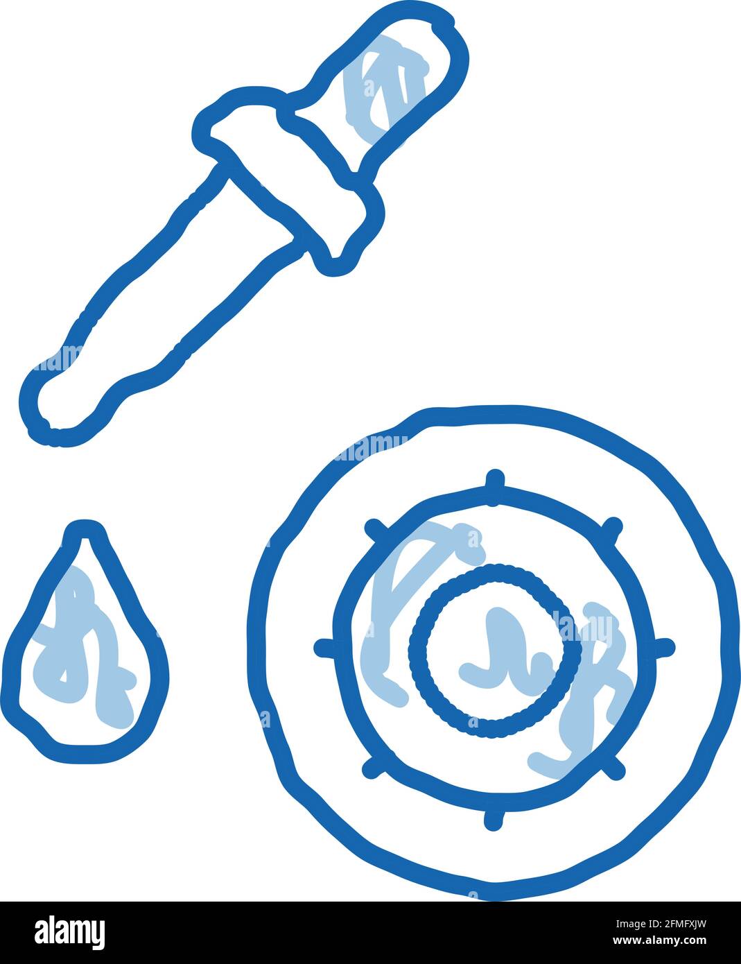 Pipette Microbe doodle icon hand drawn illustration Stock Vector Image ...