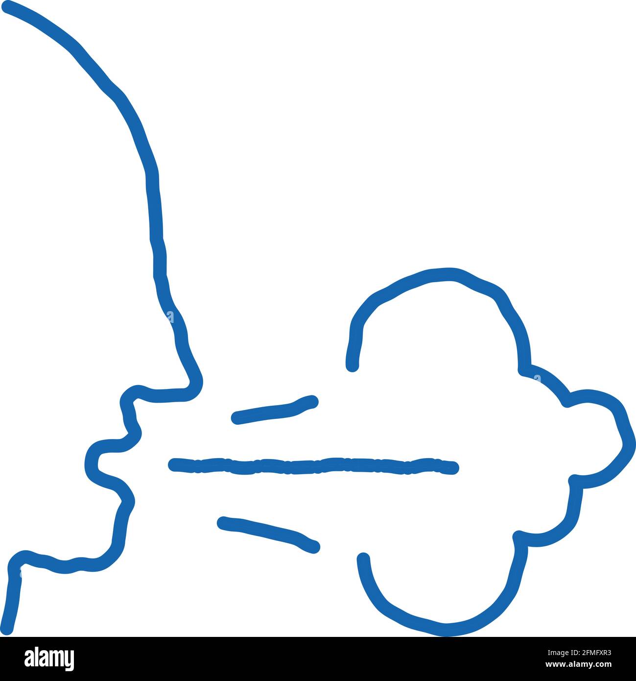 Human Coughing doodle icon hand drawn illustration Stock Vector Image ...