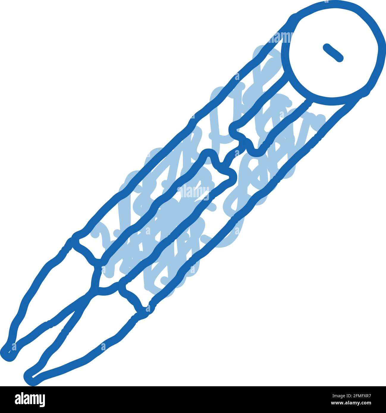 Sewing Compass doodle icon hand drawn illustration Stock Vector Image ...