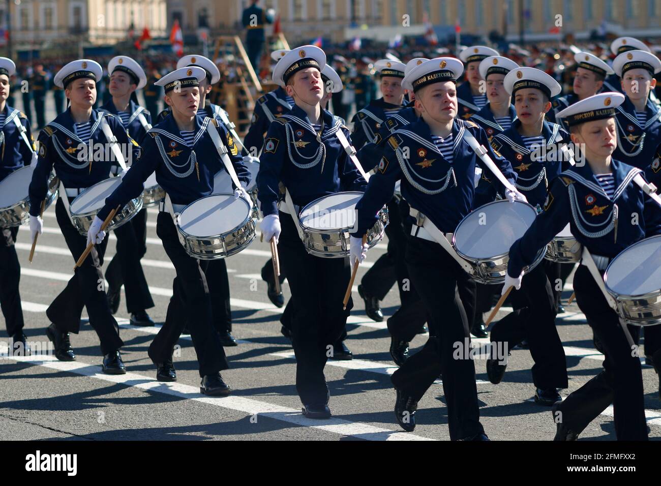 A solemn military parade in St. Petersburg to mark the 76th anniversary ...
