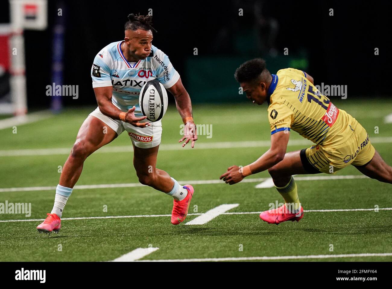 RacingâÂ€Â™s Teddy Thomas during the rugby TOP 14 match between Racing ...