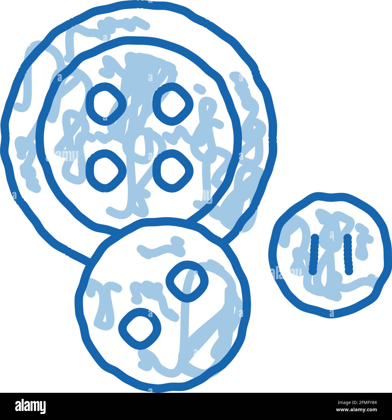 Sewing Buttons doodle icon hand drawn illustration Stock Vector Image ...