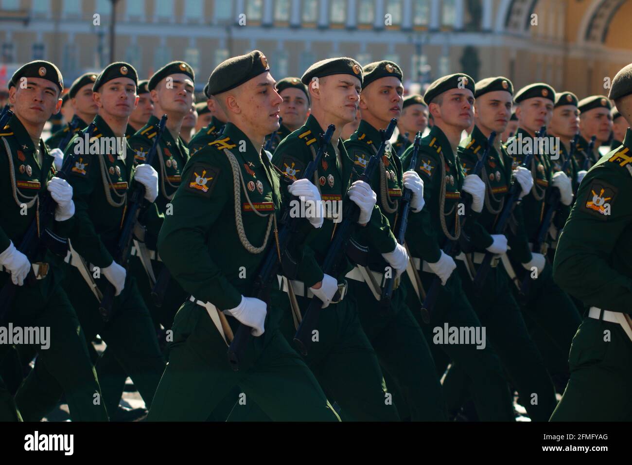 A solemn military parade in St. Petersburg to mark the 76th anniversary ...