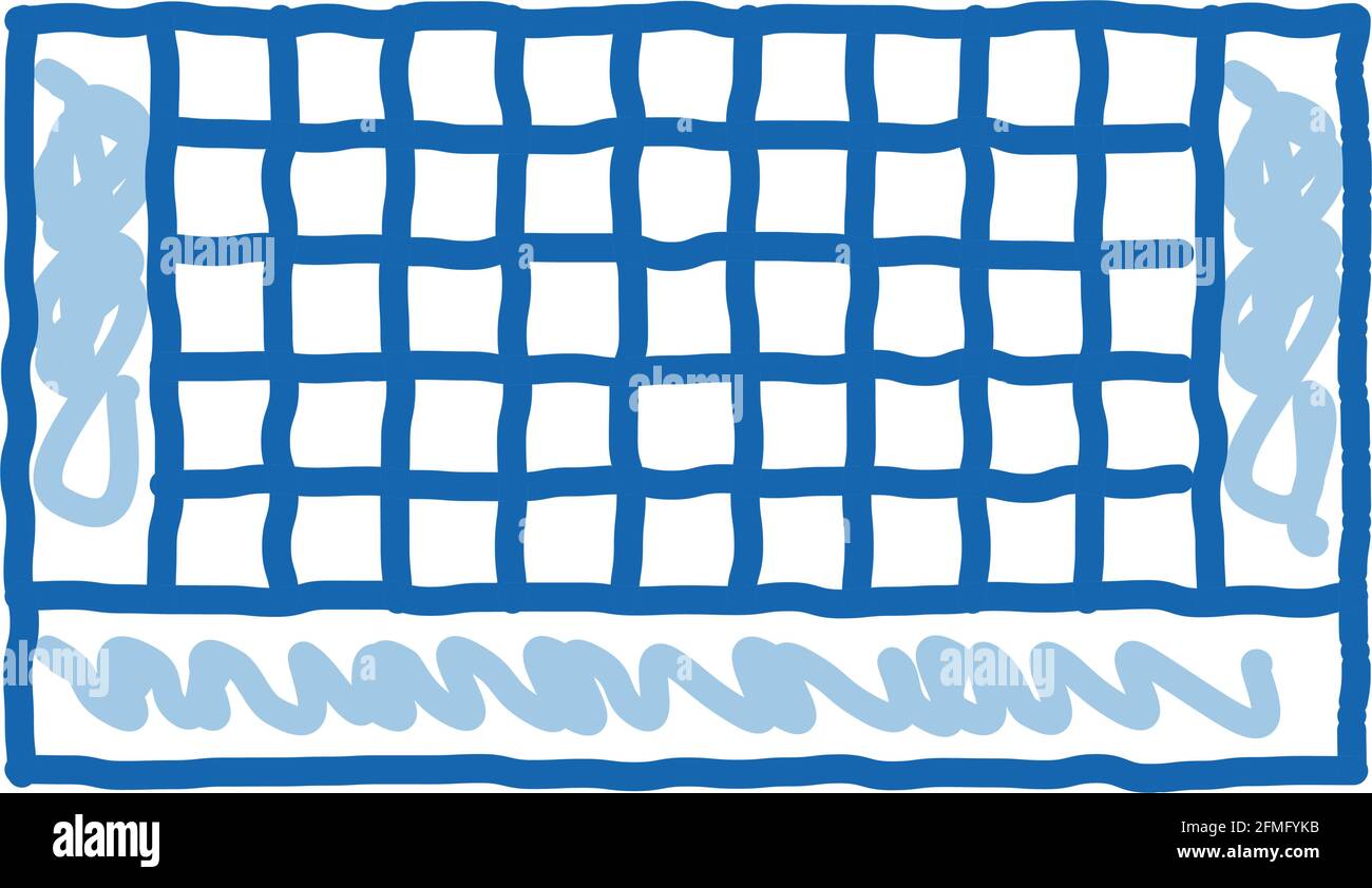 Tennis Court Net doodle icon hand drawn illustration Stock Vector Image ...