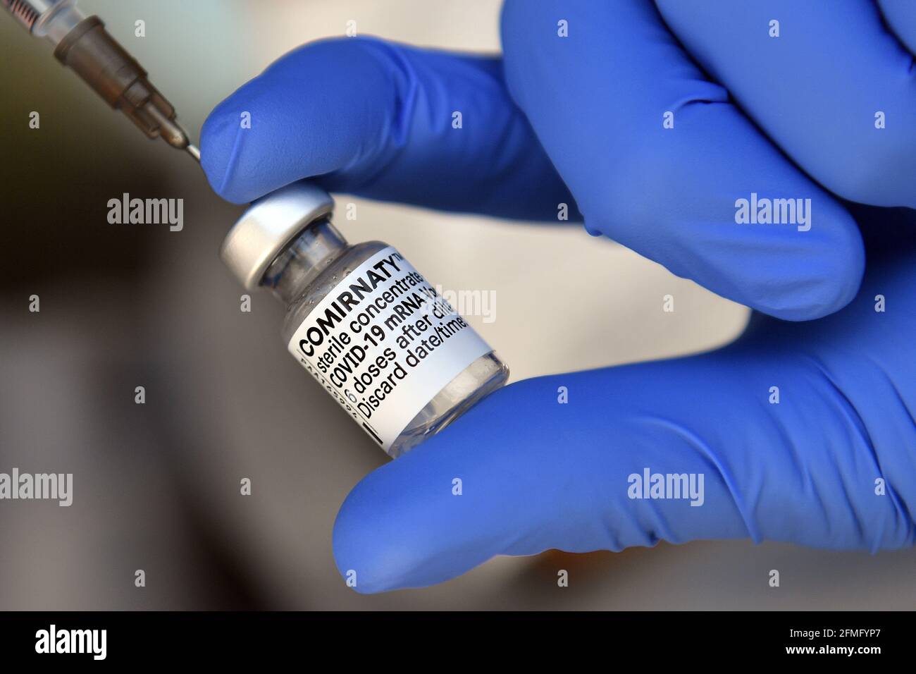 Munich, Deutschland. 08th May, 2021. Topic picture -Comirnaty mRNA ...