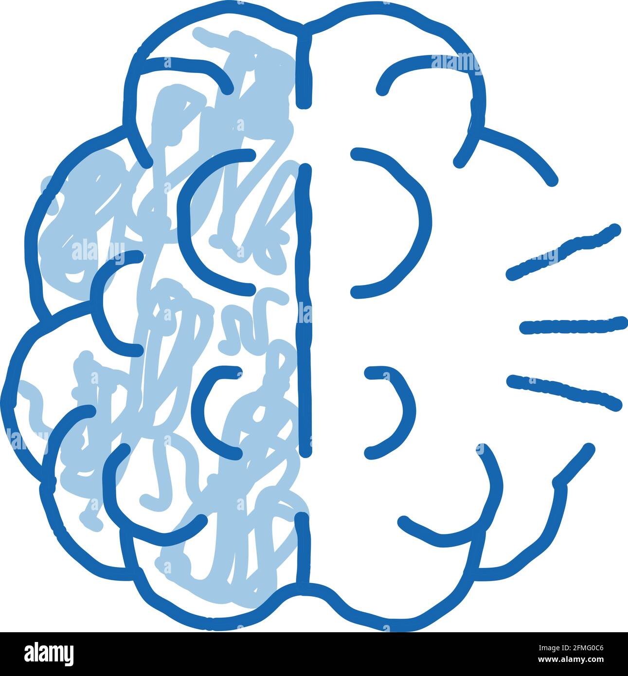 Human Brain doodle icon hand drawn illustration Stock Vector Image ...